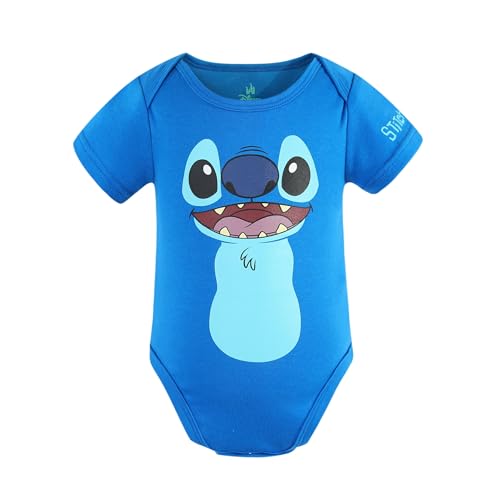 Disney Lilo and Stitch Baby Boys’ Bodysuit Costume and Cap for Newborn and Infant – Blue