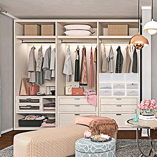 SHNORM Transparent Shoe Storage Box - Folding Large Size Cabinet Unit Easy Assembly, Stackable Shoe Storage Box with Lid for Women/Men (24/12/6Pcs) (#2:24Pcs with Lid, White)