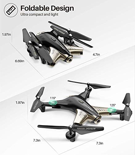 SYMA Drone with 1080P FPV Camera,Optical Flow Positioning,Tap Fly,Altitude Hold,Headless Mode,3D Flips,2 Batteries 40mins Flying UFO Remote Control Quadcopter for Kids Beginners