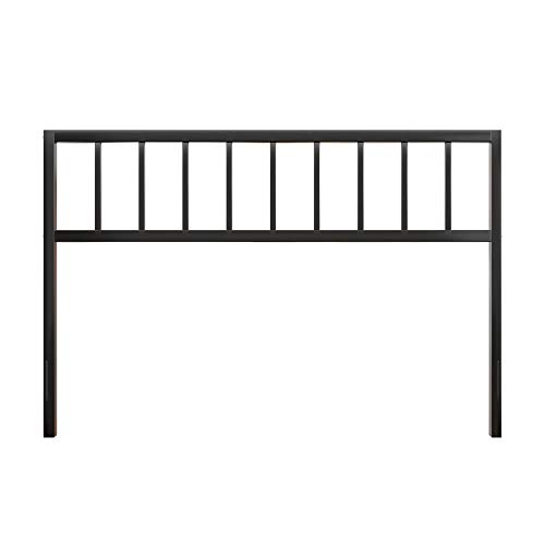 Linenspa Black Decorative Metal Steel Construction- Vertical Bar Design-40 Inches Tall Headboard, Queen