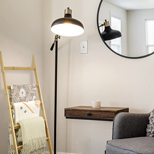 SIMEFUL 5 ft Blanket Ladder,Blanket Display Rack, Farmhouse Blanket Holder,Wall Leaning Ladder Shelf,Bamboo Towel Rack,Decorative Quilt Stand for Living Room, Bathroom, Bedroom