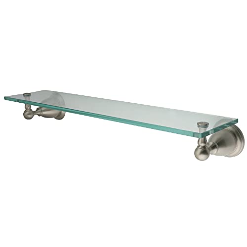 Kingston Brass BA1759SN Heritage Glass Shelf, 18", Brushed Nickel