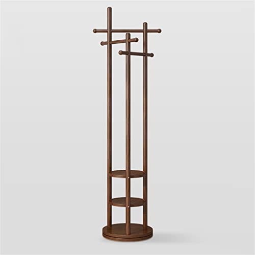 CDYD Study revolving Coat Hanger Solid Wood Bedroom Living Room Floor Hanger Aisle Porch Hanger