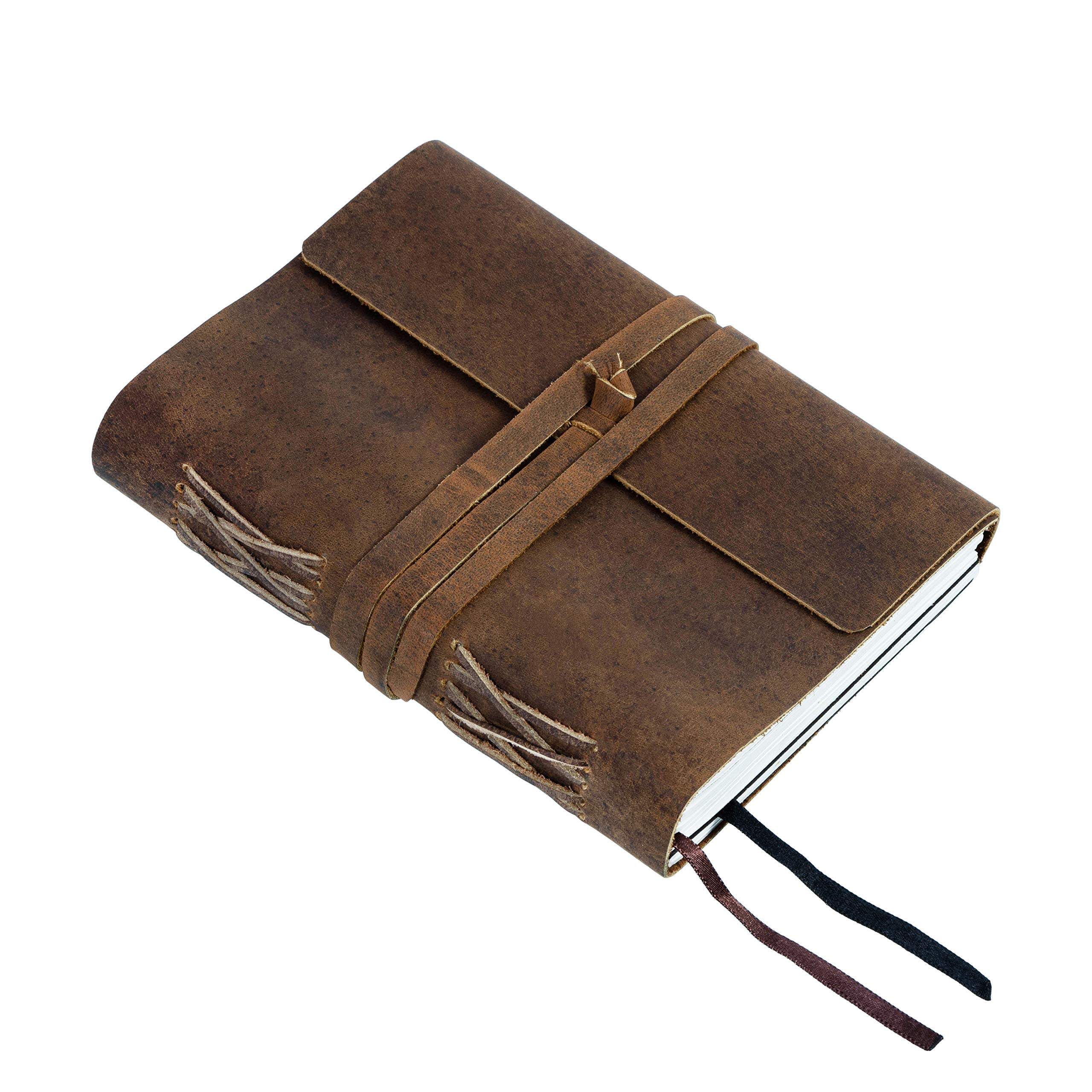 Leather Journal Lined Paper with luxury pen Handmade Leather Journal/Writing Notebook Diary/Bound Daily Notepad for Men & Women Medium, Writing pad for Artist, Sketch (8 X 6)