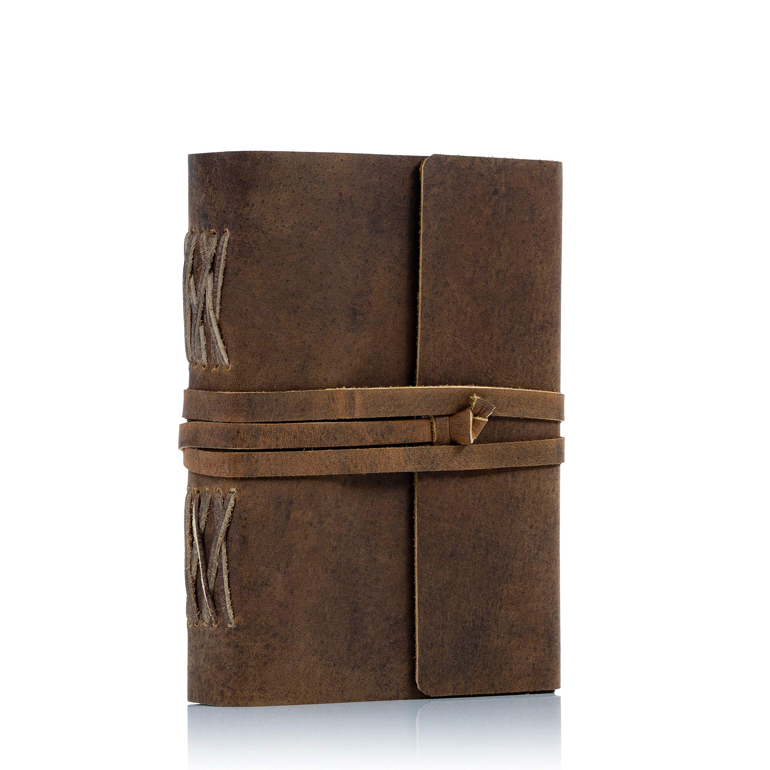 Leather Journal Lined Paper with luxury pen Handmade Leather Journal/Writing Notebook Diary/Bound Daily Notepad for Men & Women Medium, Writing pad for Artist, Sketch (8 X 6)
