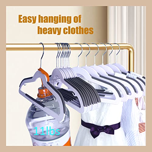 GLCMN Baby Hangers for Closet 20 Pack ,Wet and Dry Clothes Hanger,Non Slip Plastic Hangers for Baby, Kids, Toddler Clothes