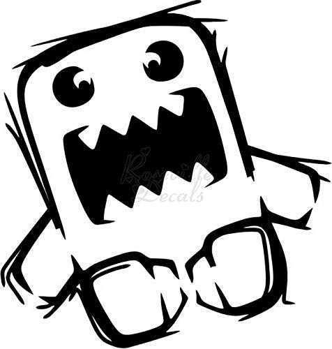JDM Domo Kun Drfit Berzerk Vinyl Decal Sticker for Home Office Decor Vehicle Window Sign Size- [8 inch] / [20 cm] Tall and Color- Gloss Black