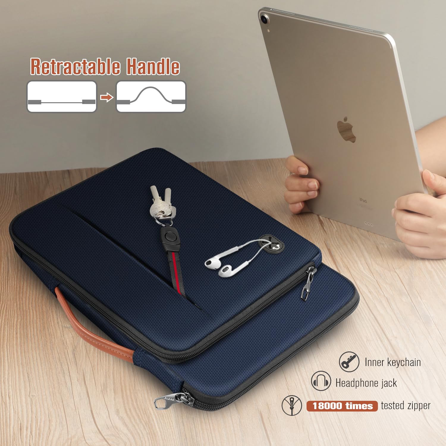 Fintie INPAC 12.9-13 Inch Tablet Laptop Sleeve Case, Briefcase Shoulder Bag for MacBook Pro, MacBook Air, iPad Pro/Air 12.9-13