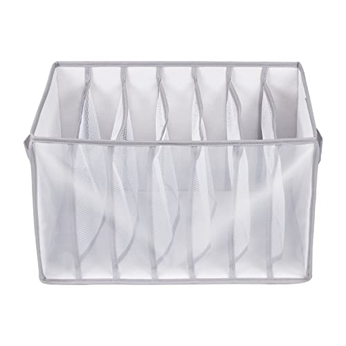 Univivi Extra Large Wardrobe Clothes Organizer Closet Organizer Portable Pants Sweaters Organizer for Closet,T-Shirt, Underwear, Upgraded 7 Grids Jeans Hoddie Organizer Clothes Organizer - Set of 4