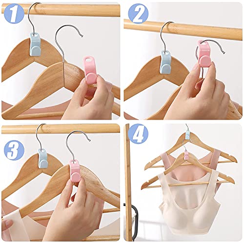 Hawtrytoa 50pcs Space Saving Clothes Hanger Connector Hooks Super Space Saving for Closet Coat Hooks for Hanging,Thicken Space Saving Hangers Clothes Hangers Space Savers (50 White)