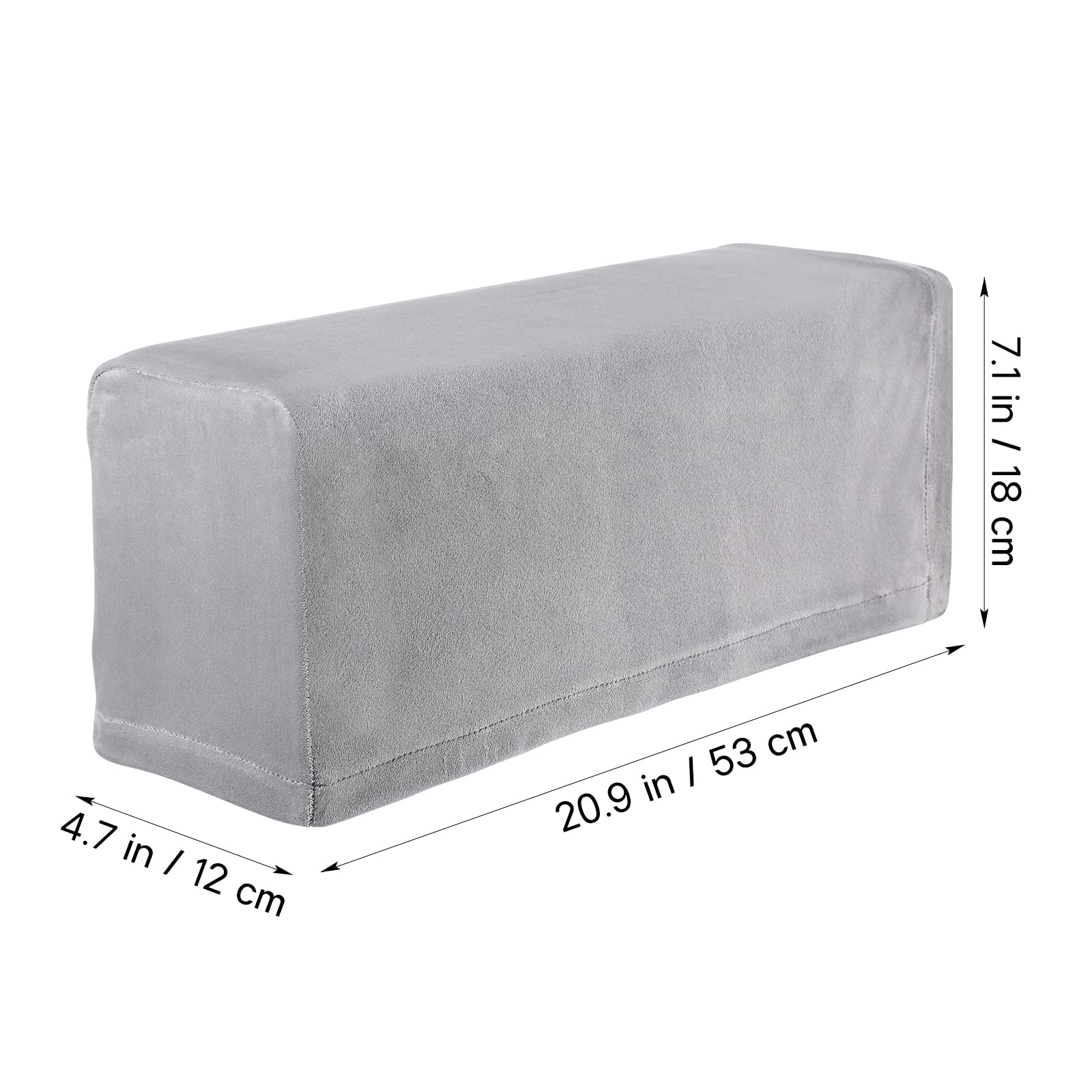 Garneck 2Pcs Stretch Fabric Armrest Covers Anti-Slip Spandex Recliner Armchair Couch Armrest Protector Furniture Protector Armchair Slipcovers Grey