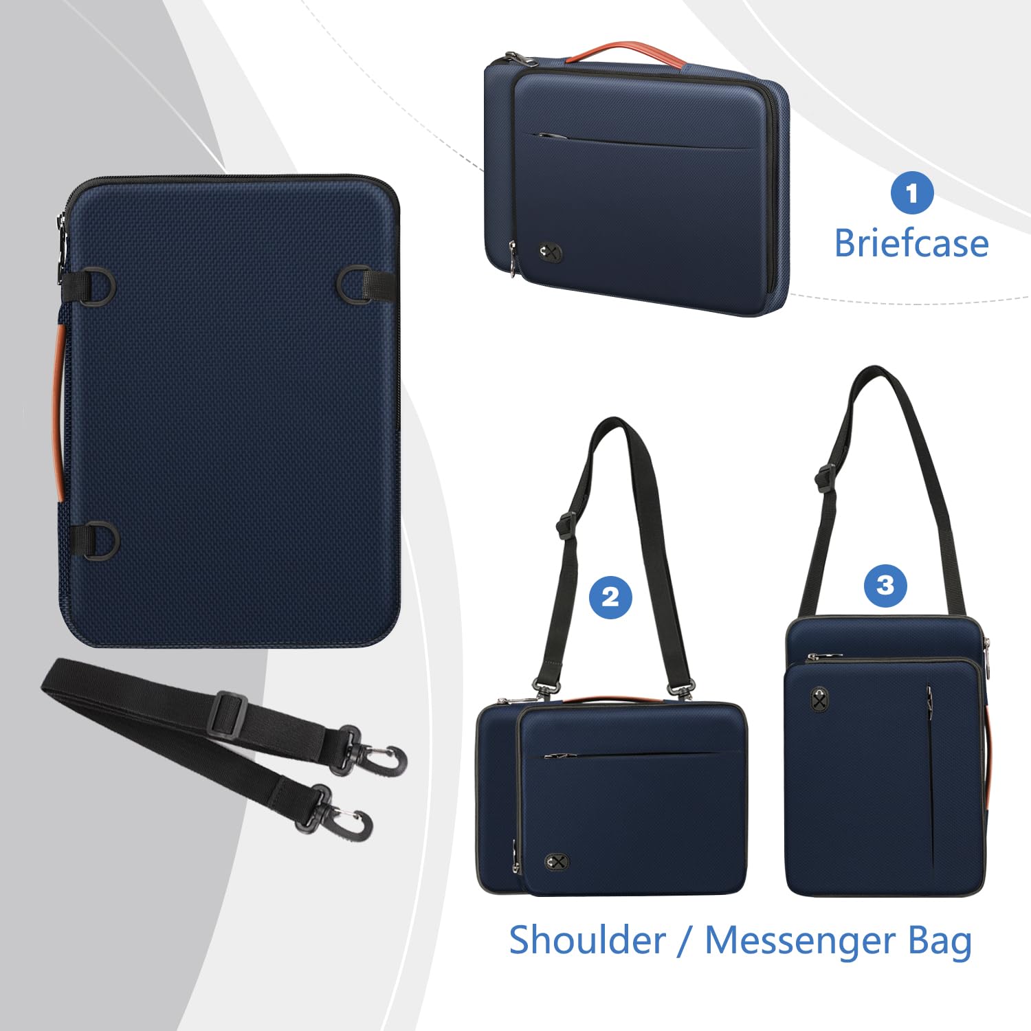 Fintie INPAC 12.9-13 Inch Tablet Laptop Sleeve Case, Briefcase Shoulder Bag for MacBook Pro, MacBook Air, iPad Pro/Air 12.9-13