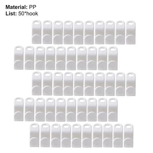 Hawtrytoa 50pcs Space Saving Clothes Hanger Connector Hooks Super Space Saving for Closet Coat Hooks for Hanging,Thicken Space Saving Hangers Clothes Hangers Space Savers (50 White)