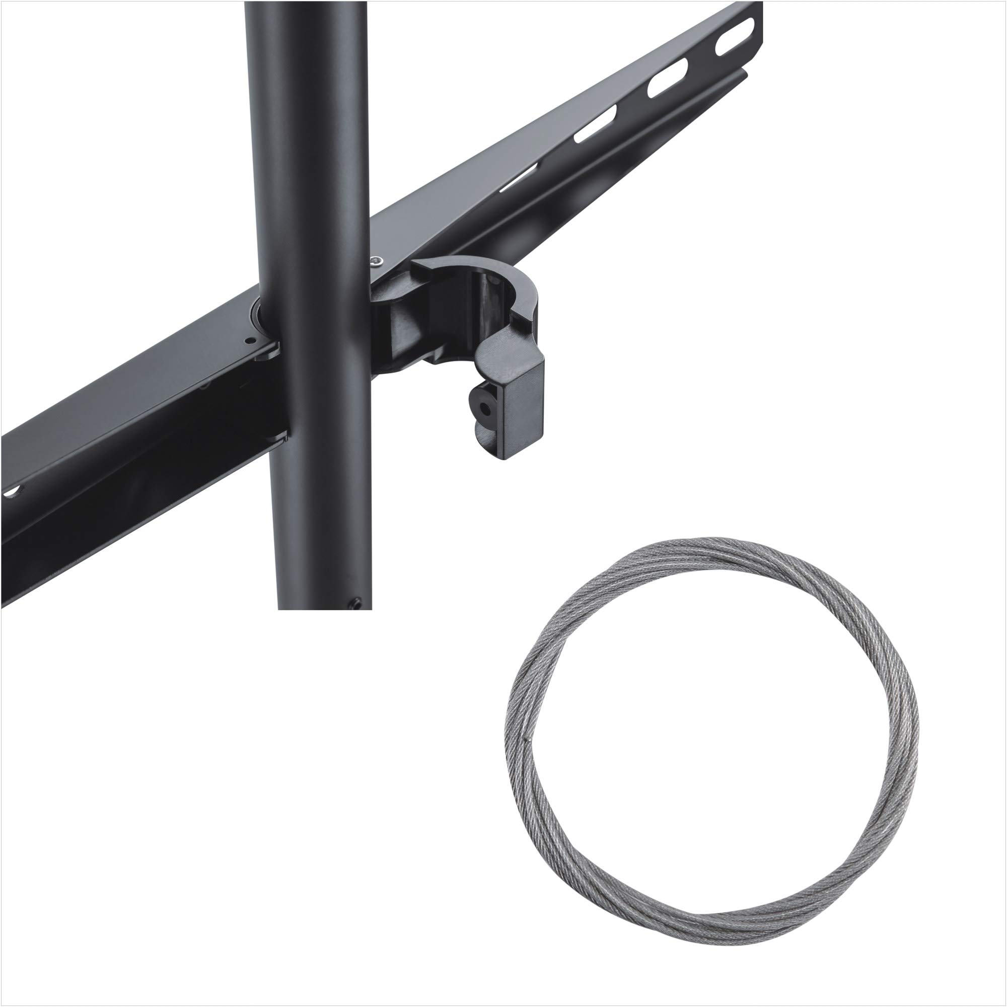 Link2Home Tripod TV Stand Swivel Easel for 45"-65" LED LCD Flat Screens up to 70 lbs., Tall TV Stand 54.5" for Corners, Bedroom, Black Bracket, Wood Base
