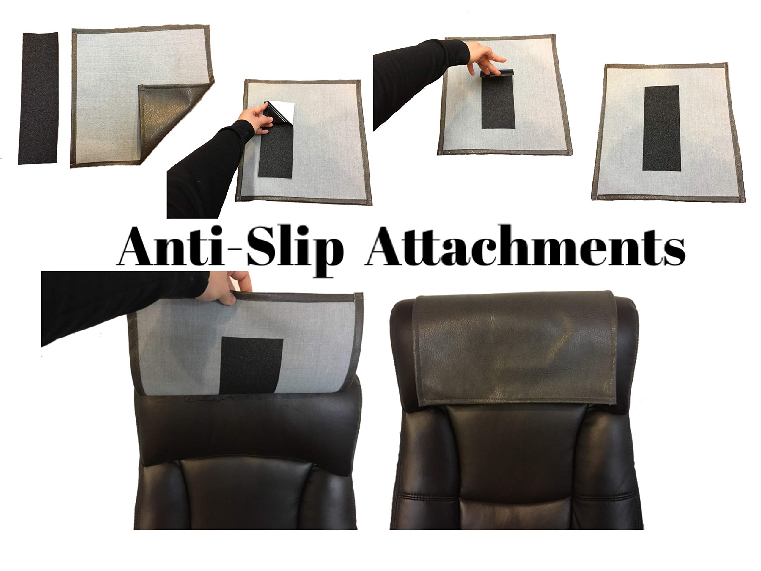 luvfabrics Simple Suede Furniture Protector, Leather Recliner Damage Prevention, Head Rest, Sofa, Love seat, Leather Protector, Computer Chair, Couch Cover (Chocolate, 14 by 30 Inch)