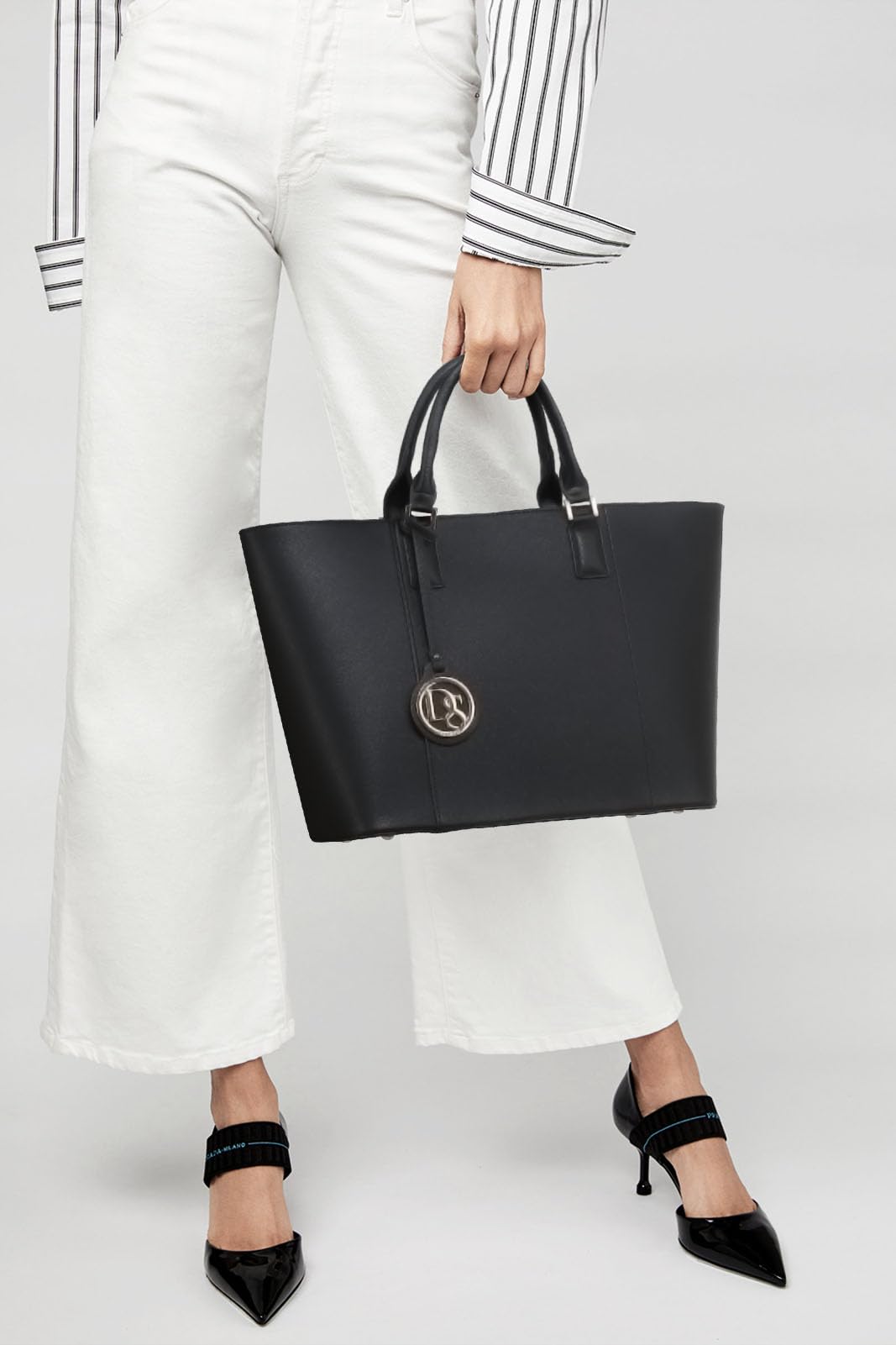 Dasein Women Satchel Purse Handbag Shoulder Bag Work Tote Bag with Matching Clutch
