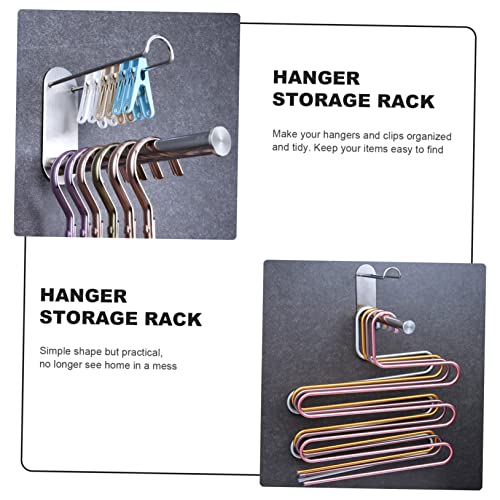 Zerodeko 1pc 304 Stainless Steel Hangers Hanger Holder Rack Hanger Rack Wall Clothes Rack Clip Hanger Stand Coat Hangers Holder Multi Hanger Closet Hanger Organizer Metal Coat Hanger Shelf
