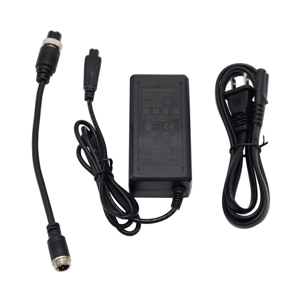 Eseegoo UL 24V 2A Lithium Battery Charger for Razor MX350 E100 E150 E300 E200 E175 E125 E225 E325 E350 E400 E500 PR20 ZR350, Dirt Quad, Pocket Mod, Dirt Rocket, Sport Mod, Pocket Rocket 3-Prong Inline