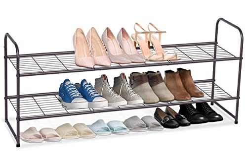KEETDY Long 3 Tier Shoe Rack and 2-Tier Long Shoe Rack for Closet Entryway