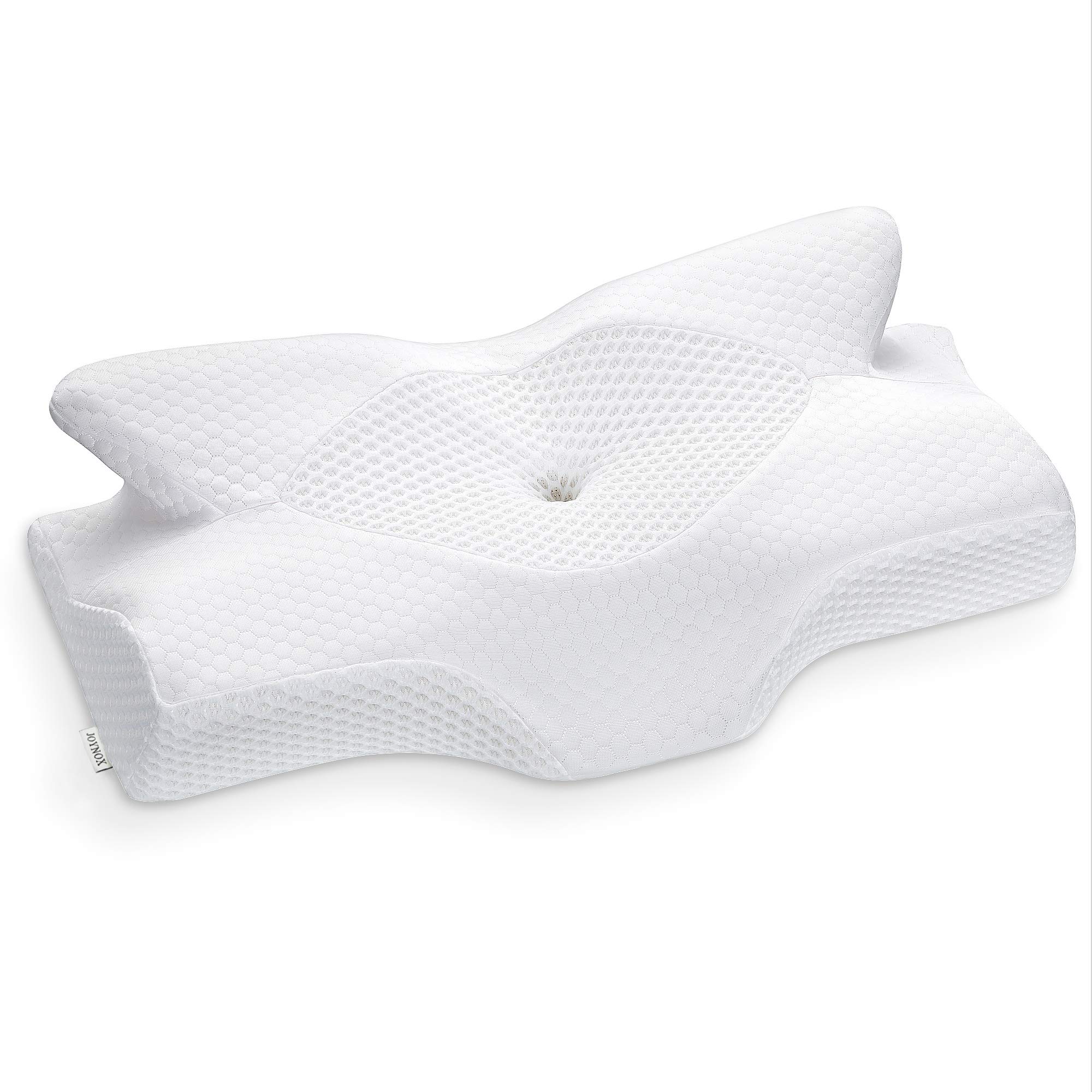 Elviros Cervical Memory Foam Pillow, 2 Pack Contour Pillows for Neck and Shoulder Pain, Ergonomic Orthopedic Sleeping Neck Contoured Support Pillow for Side Sleepers, Stomach Sleepers (Dark Grey)