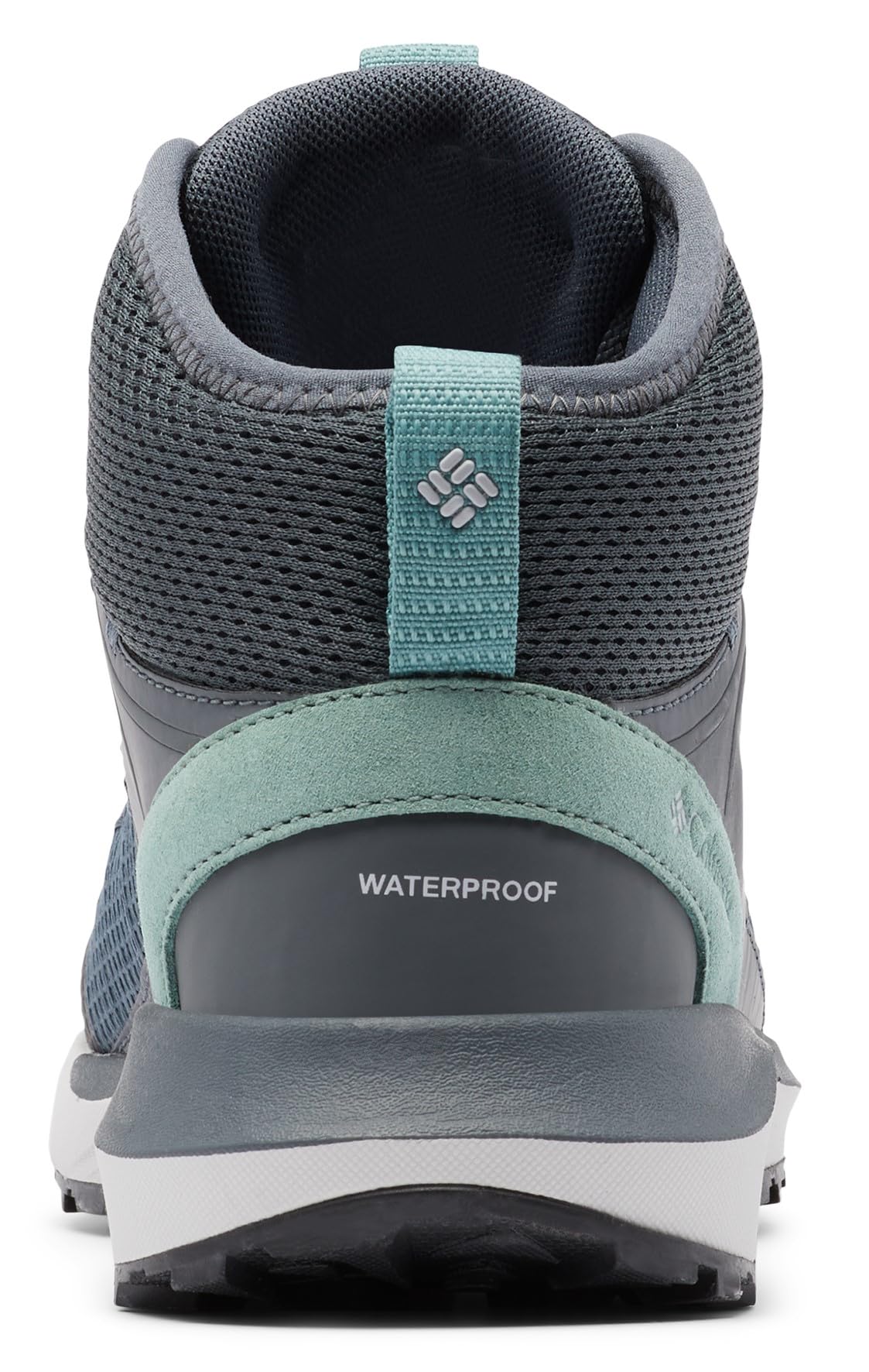 Columbia Womens Trailstorm Mid Waterproof Hiking Shoe, Graphite/Dusty Green, 8.5 Wide US