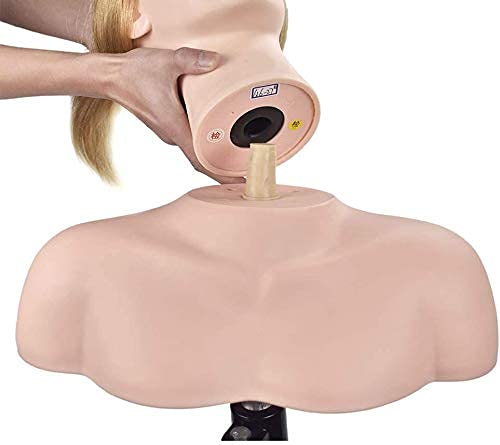 ZMS Professional Cosmetology Mannequin Head Shoulder Model Bust Shoulder Platform for Training Manikin Head