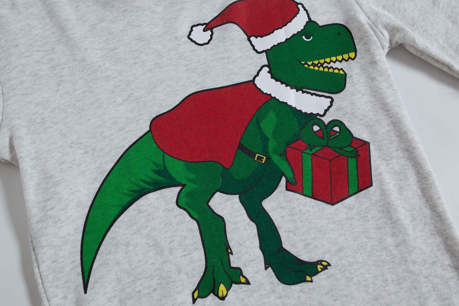Boys Christmas Pajamas for Toddler Clothes Set Dinosaur Sleepwear Long Sleeve 100% Cotton 2 Piece Kids Xmas Pjs 3t