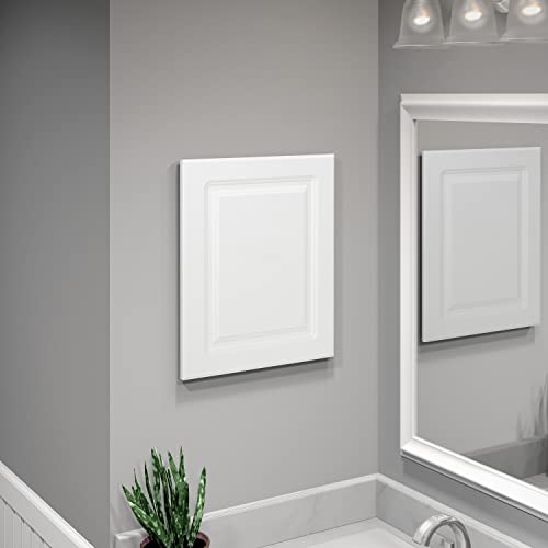 American Pride Recess-Mount Raised Panel Door Medicine Cabinet, 16" x 20", Steel Body, White