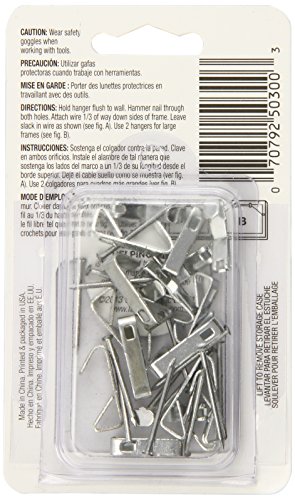 Helping Hand Picture Hangers, Small, 16 Count, Pink, Silver, Black, Purple