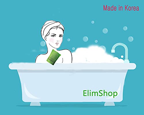 Genuine Korean Exfoliating Bath Washcloths Scrub Glove for Body / Premium Rayon Korean Skin Italy Towels Mitt (4pcs - Green)