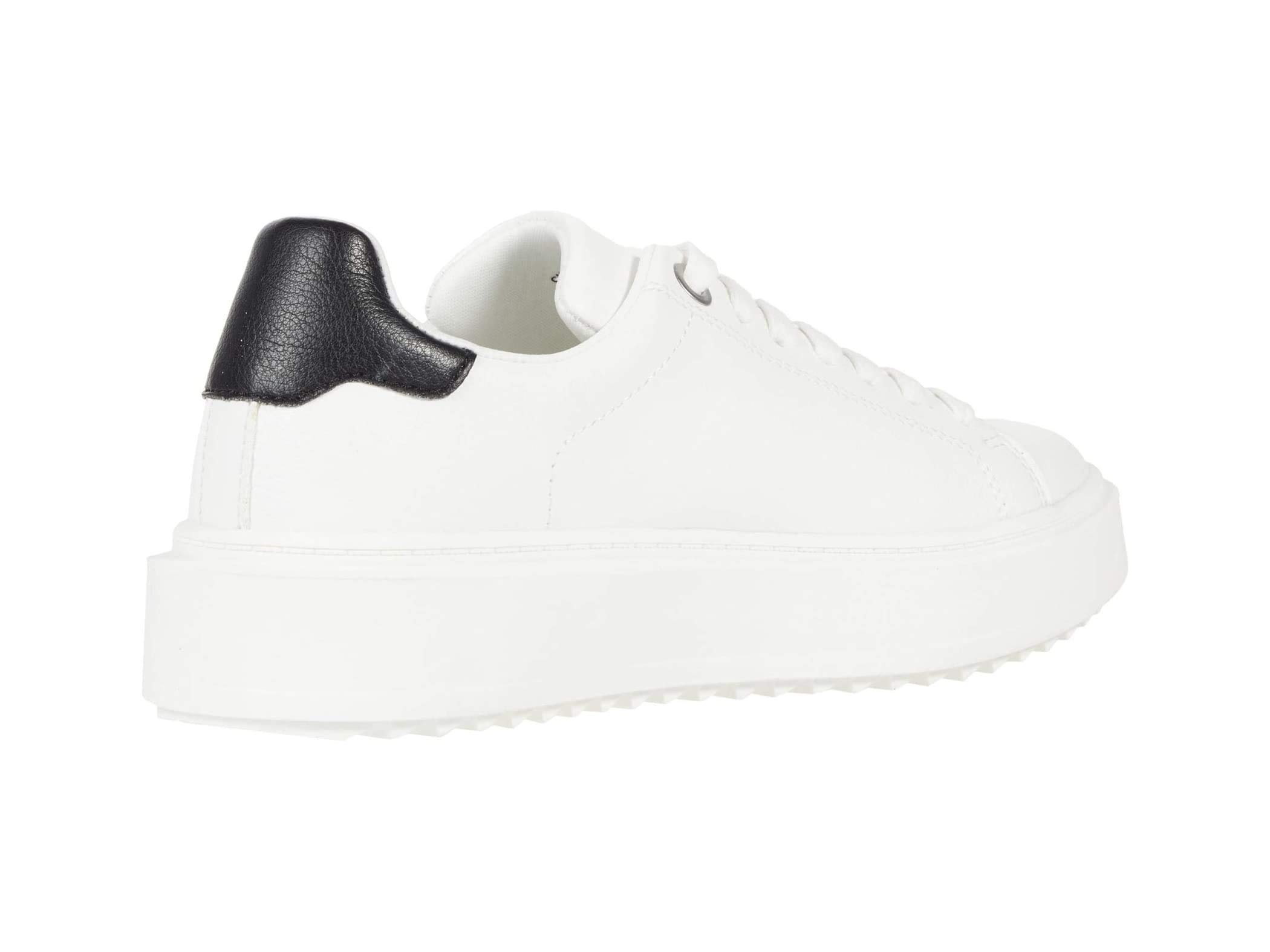 Steve Madden Women's Catcher Sneaker, White Black, 7