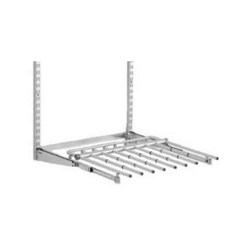 Rubbermaid Configurations Deluxe Closet Kit, Titanium, 4-8 Ft, & Configurations Pants Rack, Holds 7 Pairs of Pants, Non-Slip, Closet Organization and Storage