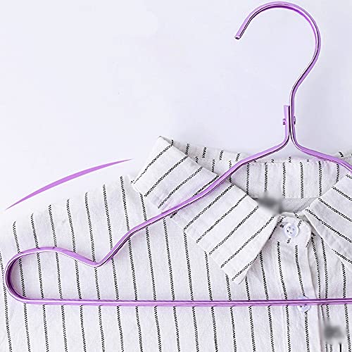 MMOOCO Clothes Hangers, 4PCS,Clothes Hangers ,Aluminum Alloy Traceless Non-Slip Holder Racks, Metal Hanger ,Clothing Organizer Drying Hangers (Color : Red, Size : 4pcs)