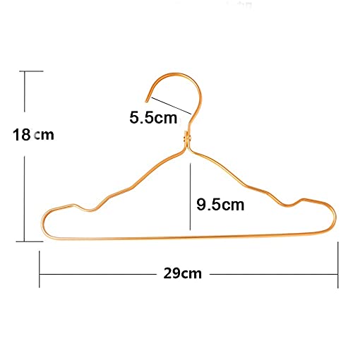 MMOOCO Clothes Hangers, 4PCS,Clothes Hangers ,Aluminum Alloy Traceless Non-Slip Holder Racks, Metal Hanger ,Clothing Organizer Drying Hangers (Color : Red, Size : 4pcs)