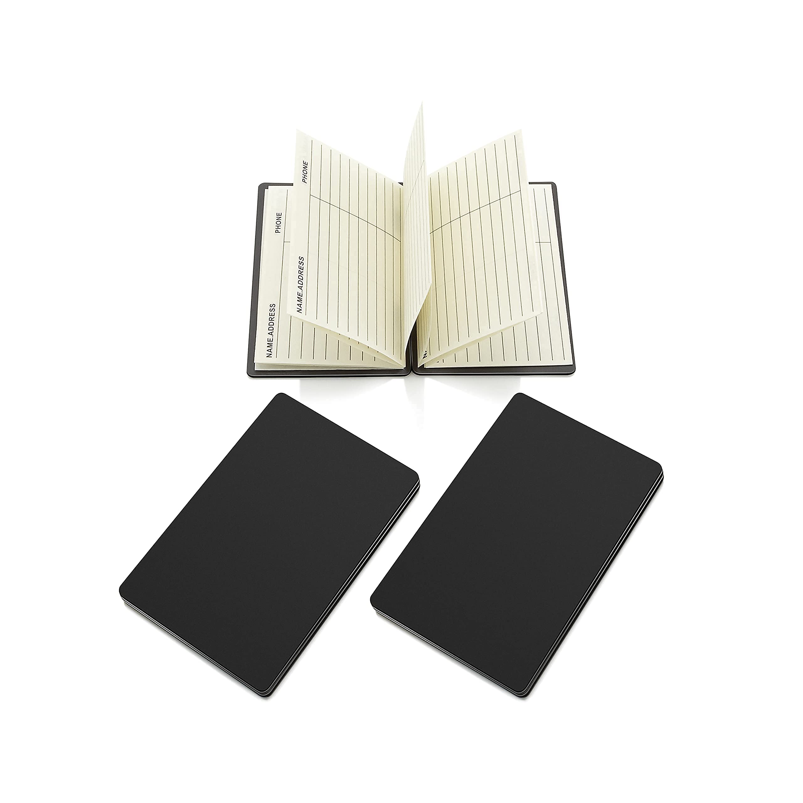 AppleTofu Magnetic Address Book - Tiny Address Book - Magnetic Phone Number Book - Pocket Address Book - Wallet Size Address Book, 21 Pages, 9 Lines - Keep Contact Info Handy All Time, Set of 2