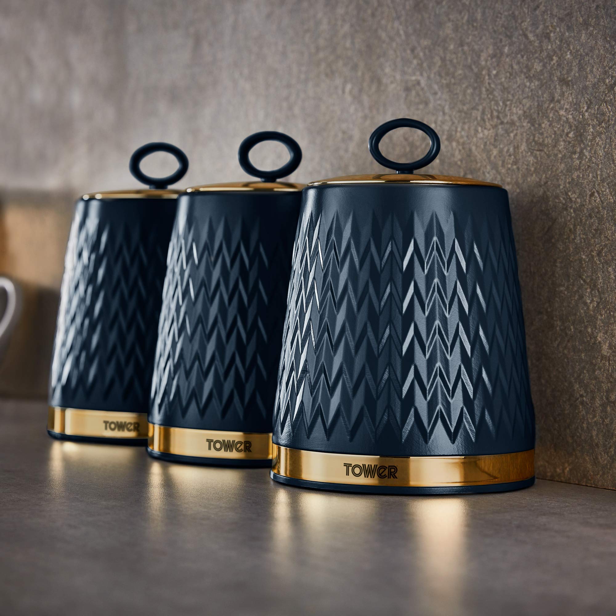 Tower Empire Kitchen Storage Canisters, Tea Coffee Sugar Set