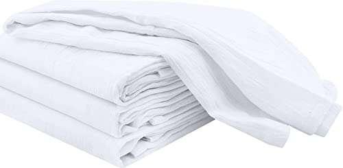 Utopia Towels Bundle Pack of 48-24 Pieces Washcloths, 24 Pieces Kitchen Flour Sack Towels- 100% Ringspun Cotton- Super Soft and Absorbent- Ideal for Kitchen, Gym, spa, Pool, Beach, Camping (White)
