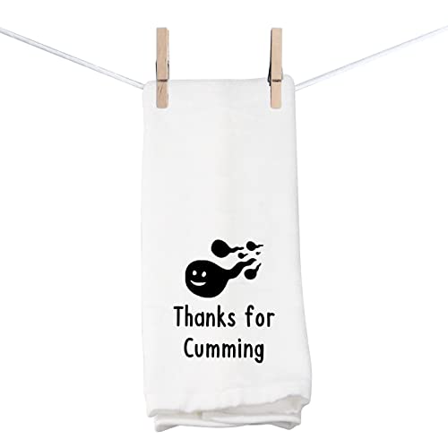 TSOTMO Couple Naughty Wash Towel Thank for Cumming Towel Gift for Adult Humor Gift Sex Towel Gift (Cumming)