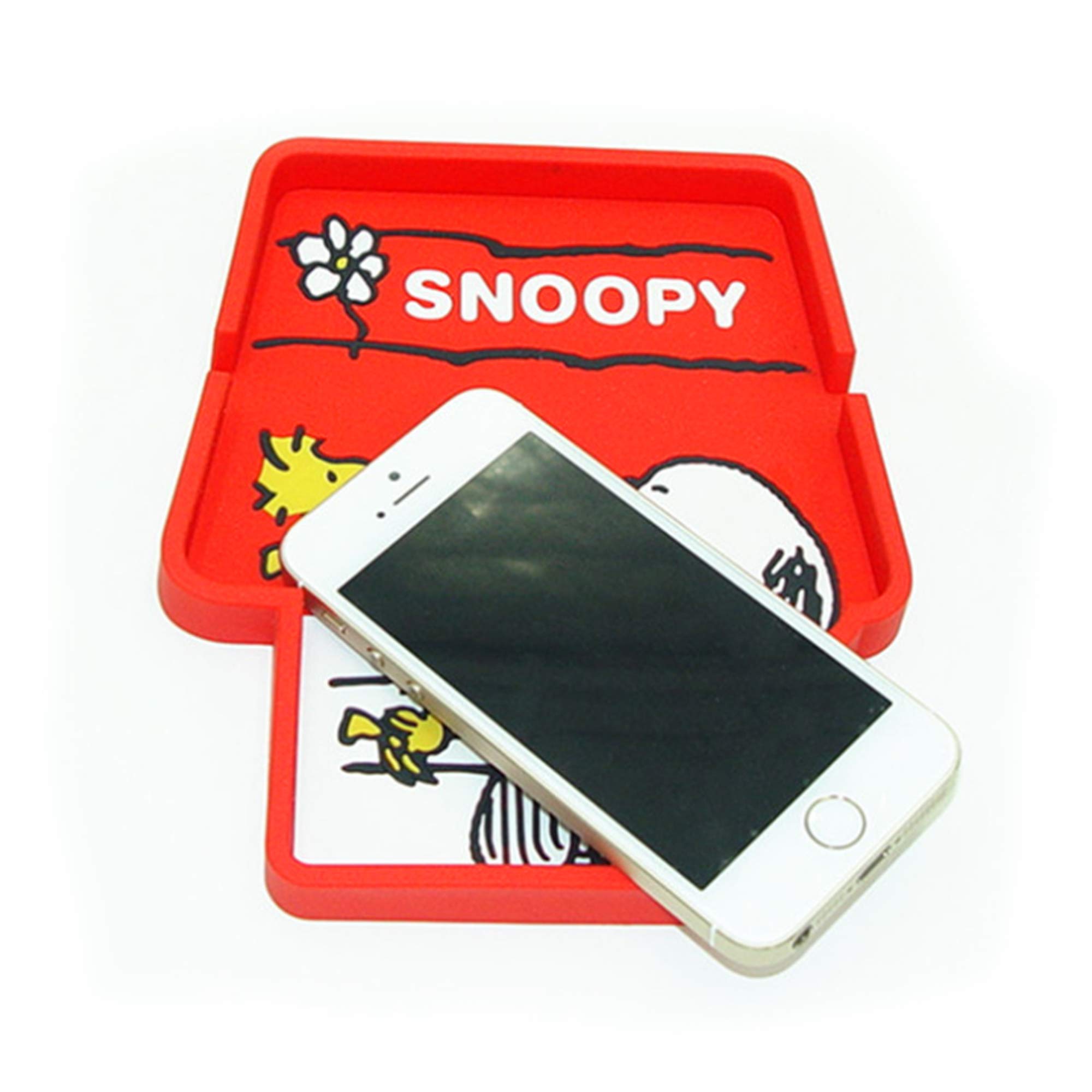 1 Pc Cartoon White Dog Car Dashboard Multi-use Anti-Slip Mat for Cell Phone Stand Sunglasses Keys Coins Pen Parking Ticket Small Gadgets