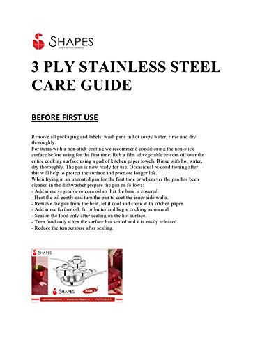 Shapes Stainless Steel Tri-Ply Saucepan - 1 Quart, Silver - Multipurpose Sauce Pan, Cooking Pot - Use for Home, Kitchen and Restaurant - Induction Ready - Easy to Clean and Dishwasher Safe