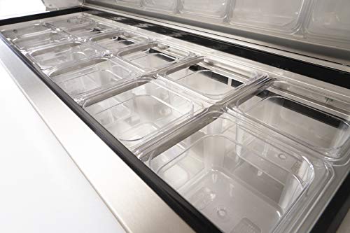 Kelvinator KCHST48.12 Stainless Steel Sandwich/Salad Preparation Table, 48" with 12GN 1/6 containers
