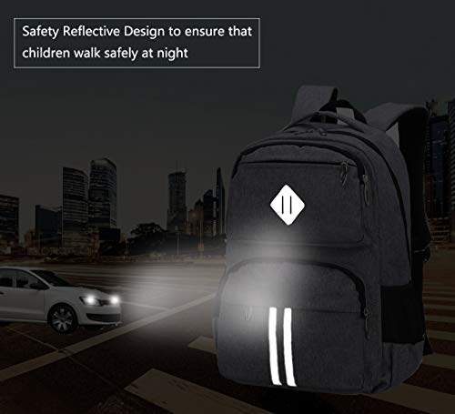 HOPYOCK-Kids Backpacks for Boys and Girls,Multi-Pocket Elementary and Middle School Backpack with Reflective Design,School Bags Fit for 6-16 Years Old