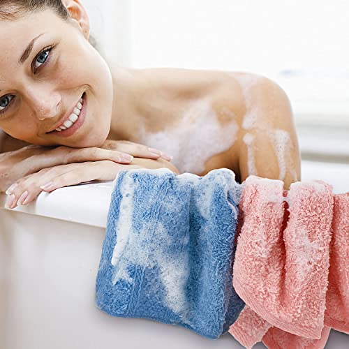 Cleanbear 18-Piece Wash-Cloths-Ultra Soft-Cotton-Washcloths, Bathroom Towels with Assorted Colors, 13 by 13 Inches