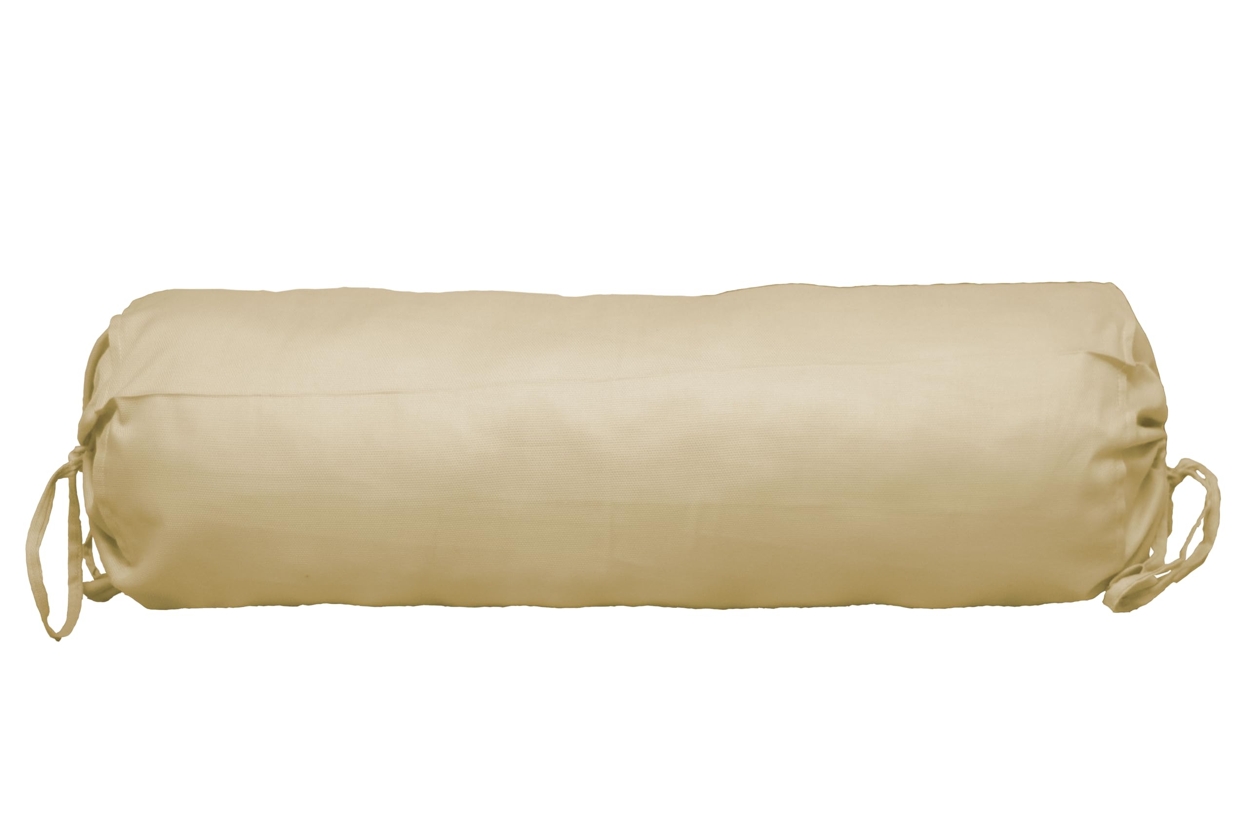 Bolster removable cover cotton (Beige, 6" x 16" (15cm x 40 cm))