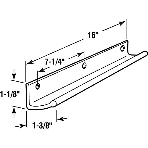 Prime-Line U 10900 16” Clothes Hanger Strip for Laundry Room, White Vinyl, Paintable (2-pack)