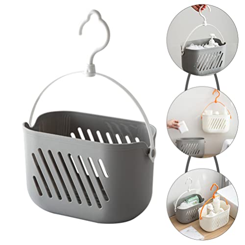 DOITOOL Plastic Hanging Shower Caddy Basket: Connecting Organizers Storage Basket with Hook for Bathroom Kitchen Pantry Bathroom Dorm Room(9.1x5.5x5.1inch)