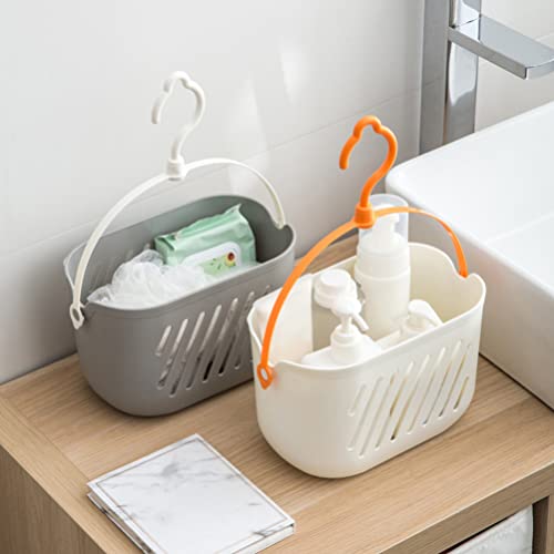 DOITOOL Plastic Hanging Shower Caddy Basket: Connecting Organizers Storage Basket with Hook for Bathroom Kitchen Pantry Bathroom Dorm Room(9.1x5.5x5.1inch)
