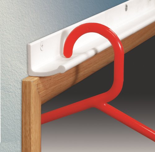 Prime-Line U 10900 16” Clothes Hanger Strip for Laundry Room, White Vinyl, Paintable (2-pack)