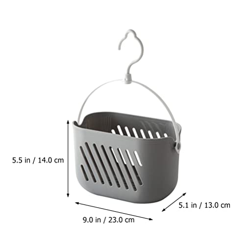 DOITOOL Plastic Hanging Shower Caddy Basket: Connecting Organizers Storage Basket with Hook for Bathroom Kitchen Pantry Bathroom Dorm Room(9.1x5.5x5.1inch)