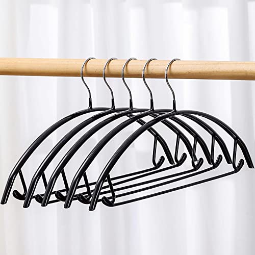 Buthneil 12 Pack Non Slip Suit Hanger, Coat Jacket Hangers, Sweater Hanger, PVC Coating Metal Hangers for Pants, Shawls, Belts, Bras, Black